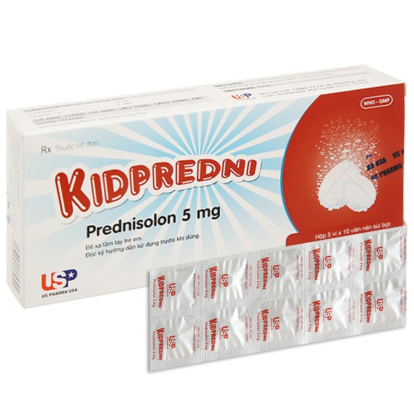 Viên sủi Kidpredni 5mg hỗ trợ kháng viêm, ức chế miễn dịch (5 vỉ x 10 ...