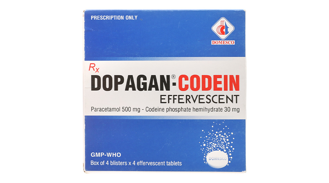 Viên sủi Dopagan-Codein Effervescent trị cơn đau mức độ trung bình (4 ...