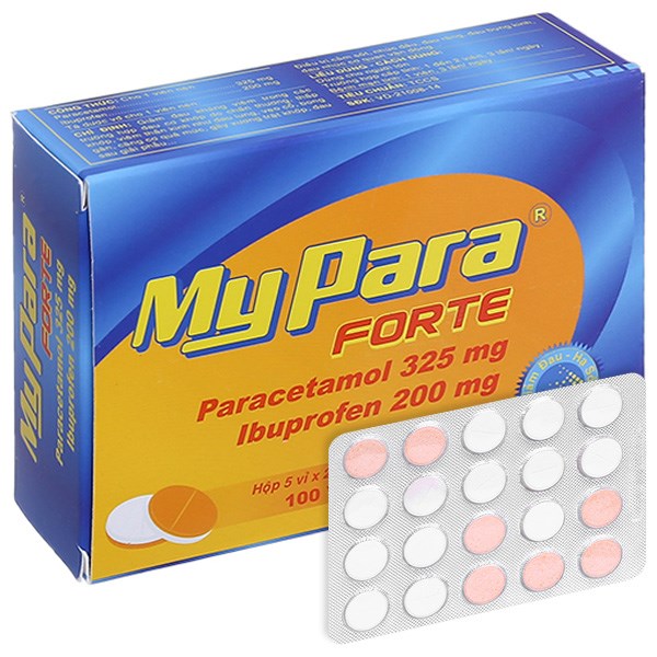 MyPara Forte giảm đau, hạ sốt, kháng viêm (5 vỉ x 20 viên) - 09/2024 ...