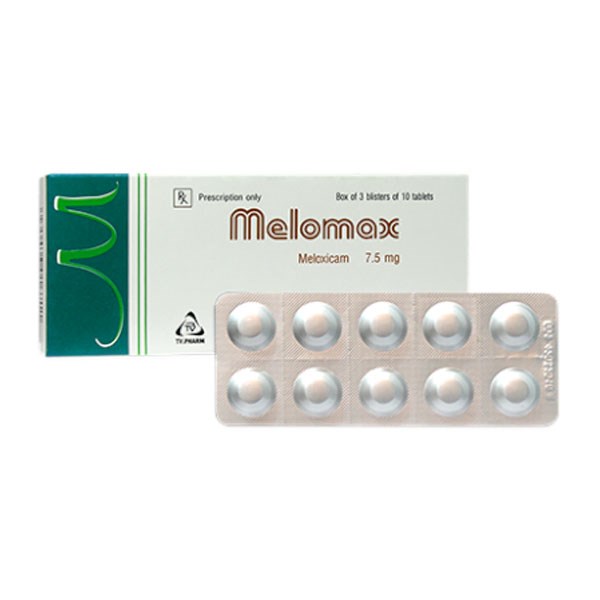 Melomax TV.Pharm 7.5mg điều trị thoái hóa khớp, viêm cột sống (3 vỉ x ...