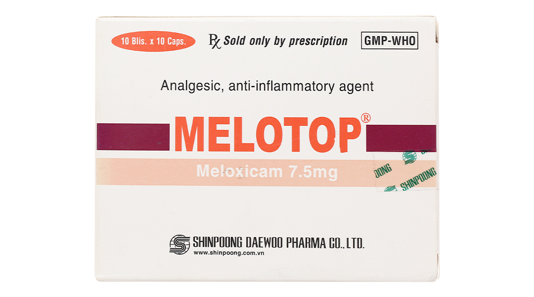 Melotop 7.5mg giảm đau, kháng viêm xương khớp (10 vỉ x 10 viên) - 08/ ...