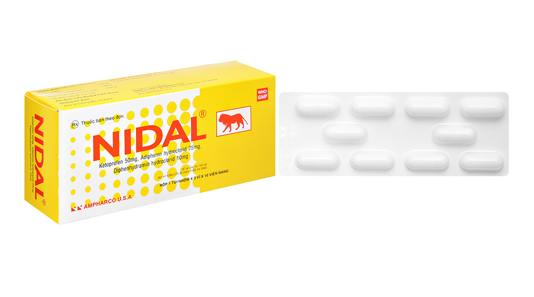 Nidal giảm đau khi co thắt cơ trơn (3 vỉ x 10 viên) - 08/2024 ...