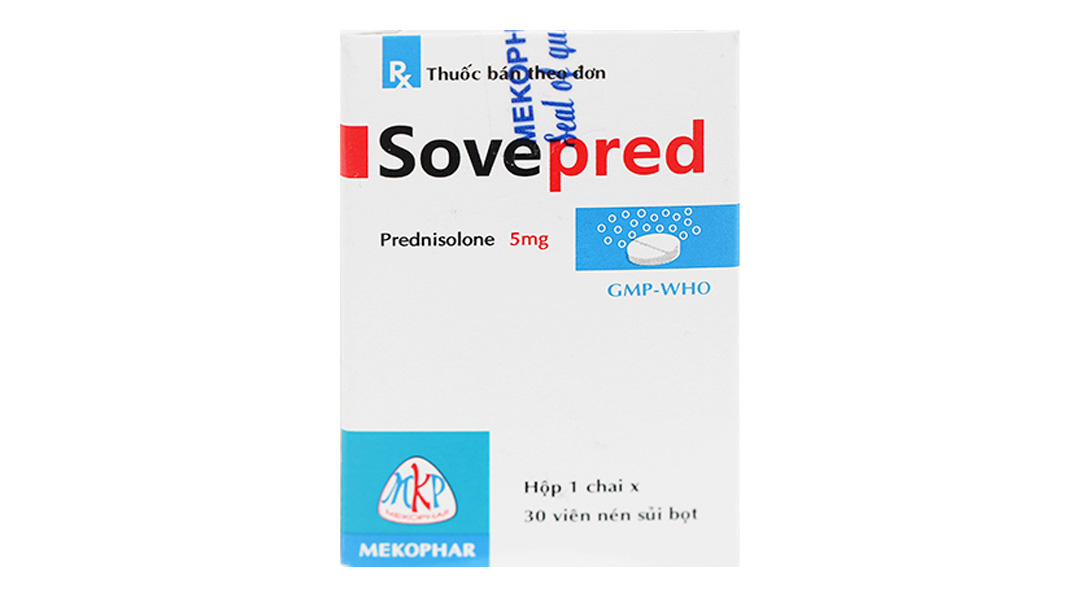 Viên sủi Sovepred 5mg chống viêm và ức chế miễn dịch chai 30 viên - 08/ ...