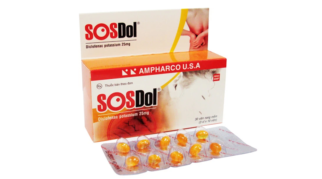 Sosdol 25mg giảm đau, kháng viêm xương khớp (3 vỉ x 10 viên) - 07/2024 ...
