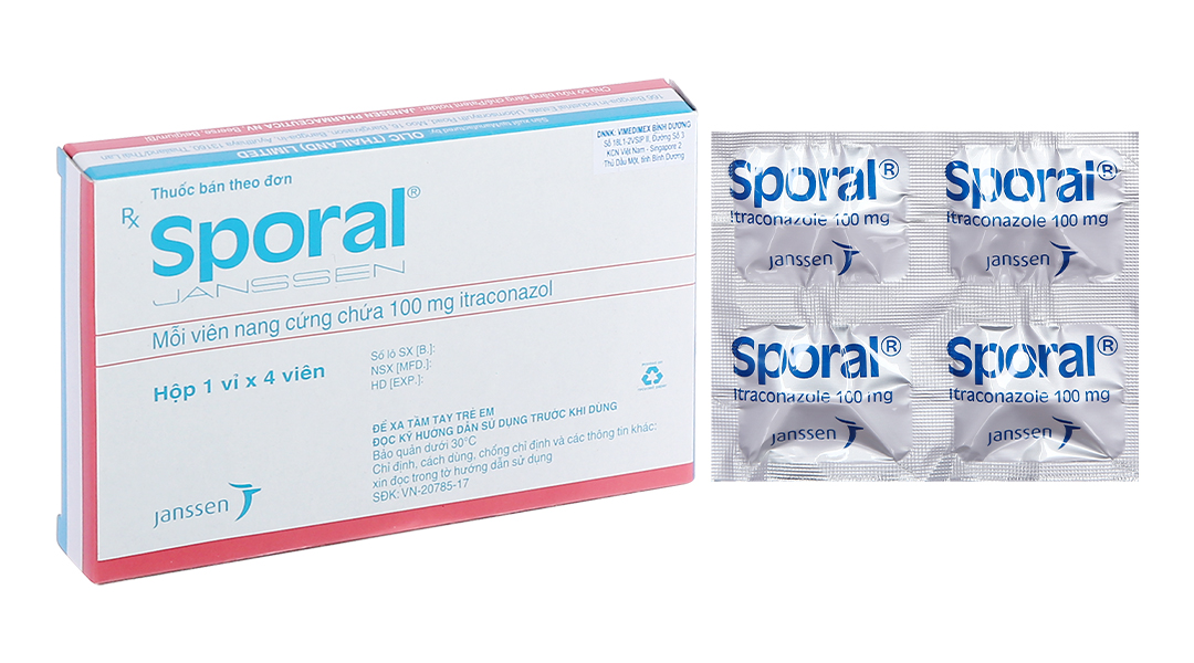 Sporal 100mg trị nhiễm nấm (1 vỉ x 4 viên) - 07/2024 | nhathuocankhang.com