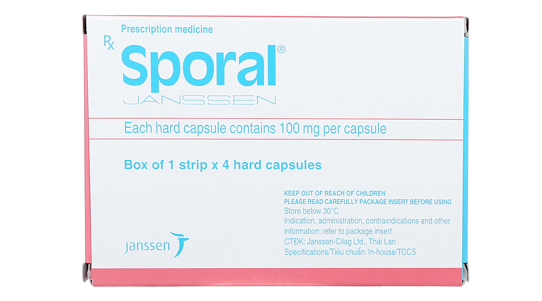 Sporal 100mg trị nhiễm nấm (1 vỉ x 4 viên) - 07/2024 | nhathuocankhang.com