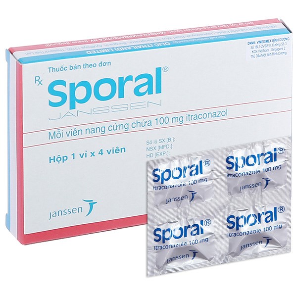 Thuốc Sporal 100mg trị nhiễm nấm (1 vỉ x 4 viên) - 11/2024 ...