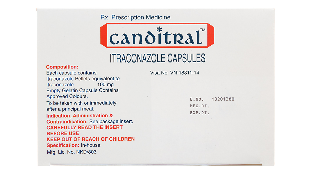 Canditral 100mg trị nhiễm nấm (10 vỉ x 4 viên) - 08/2024 ...