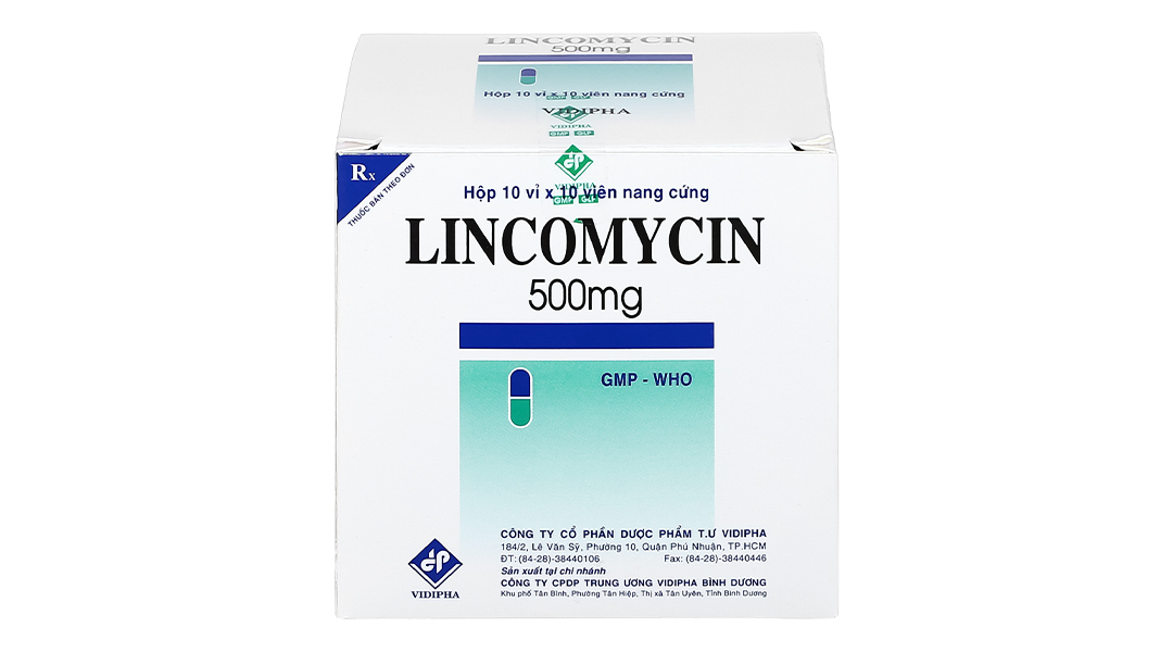 Lincomycin Vidipha 500mg trị nhiễm khuẩn (10 vỉ x 10 viên) 03/2023 ...