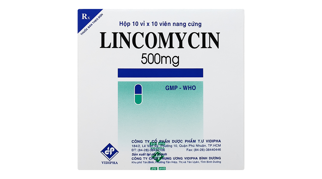 Lincomycin Vidipha 500mg trị nhiễm khuẩn nặng (10 vỉ x 10 viên) - 08/ ...