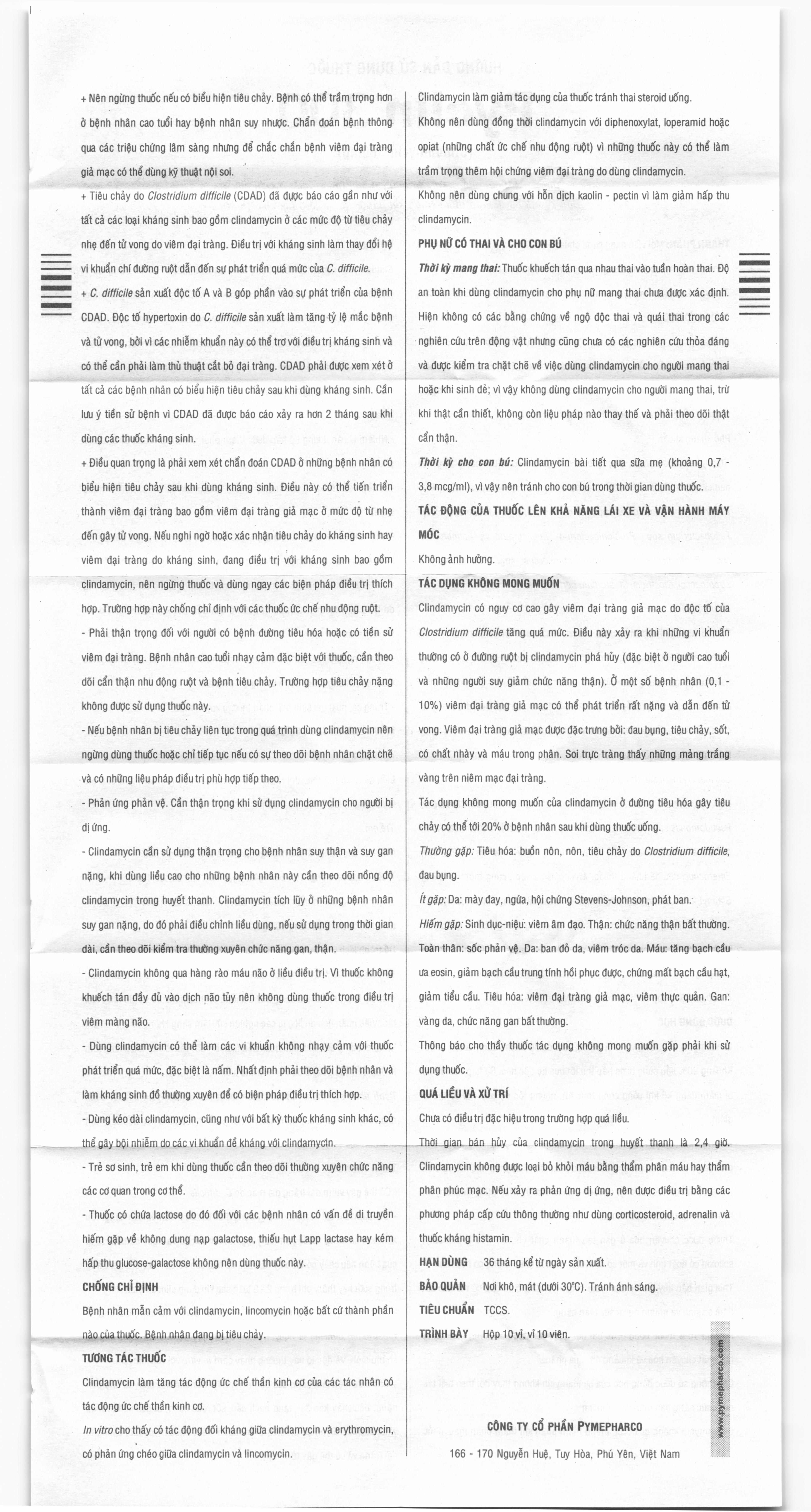 Thuốc kháng sinh Pyclin 300mg hộp 100 viên-Nhà thuốc An Khang