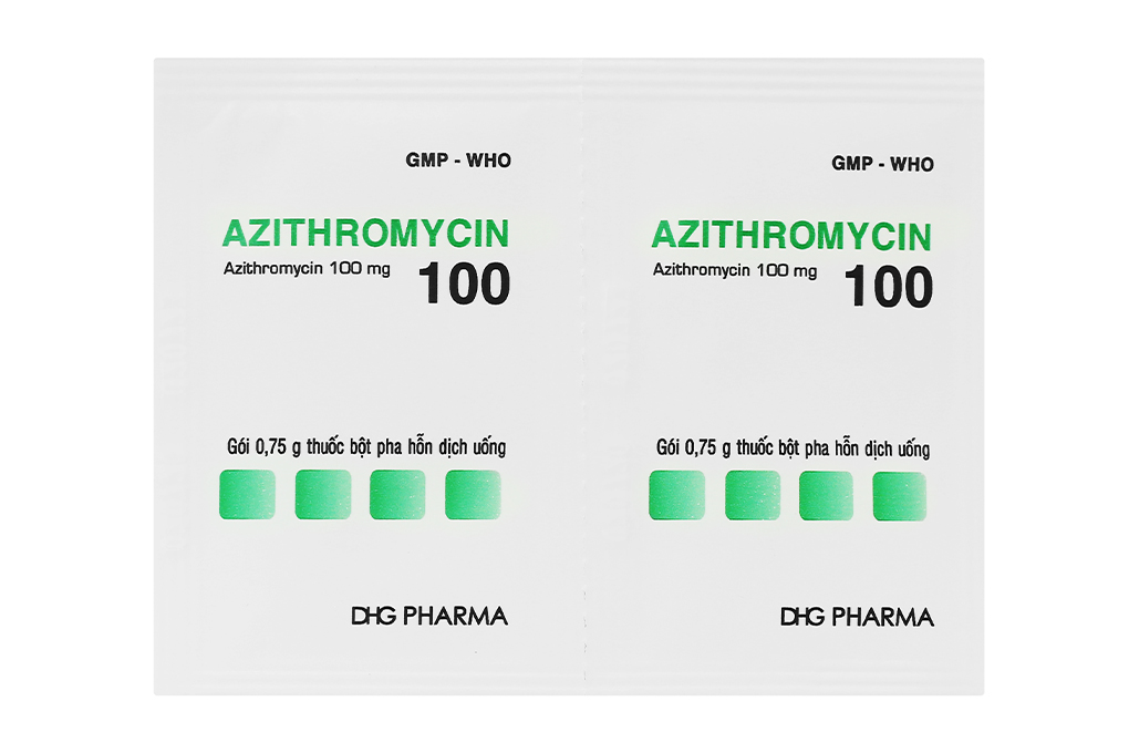 Thuốc Azithromycin 100mg hộp 24 gói-Nhà thuốc An Khang