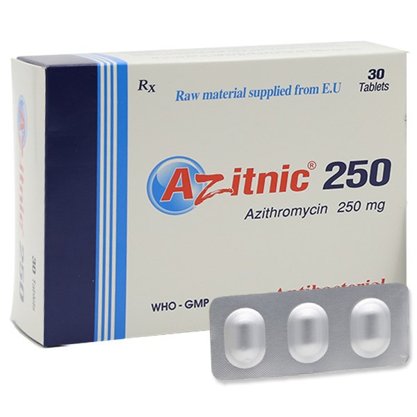Azitnic 250 trị nhiễm khuẩn (10 vỉ x 3 viên) - 11/2024 ...