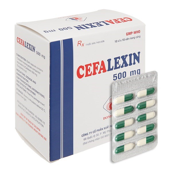 Thuốc Cefalexin 500mg Domesco trị nhiễm khuẩn (100 viên) - 11/2024 ...