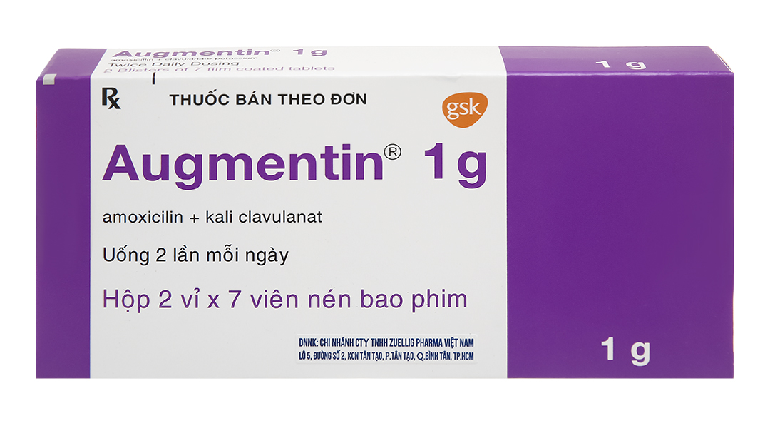 Thuốc Augmentin 1g hộp 14 viên-Nhà thuốc An Khang