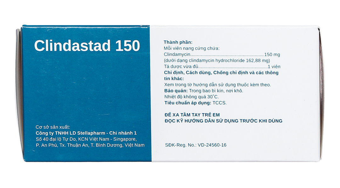 Clindastad 150 trị nhiễm khuẩn (5 vỉ x 10 viên) - 08/2024 ...
