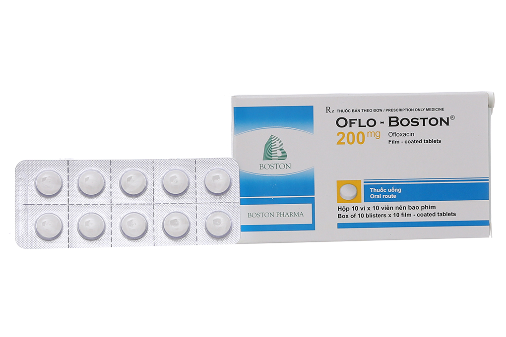 Oflo - Boston 200mg hộp 100 viên thuốc kháng sinh trị nhiễm trùng - 08/ ...