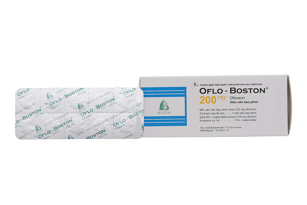 Oflo - Boston 200mg hộp 100 viên thuốc kháng sinh trị nhiễm trùng - 08/ ...