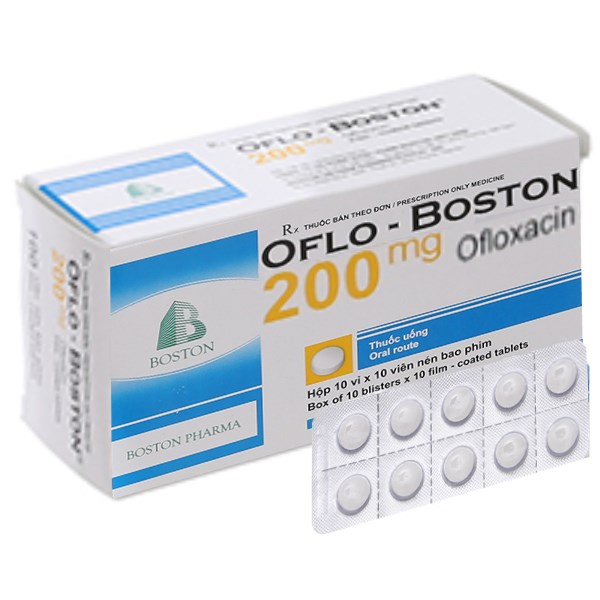 Oflo - Boston 200mg hộp 100 viên thuốc kháng sinh trị nhiễm trùng - 09/ ...