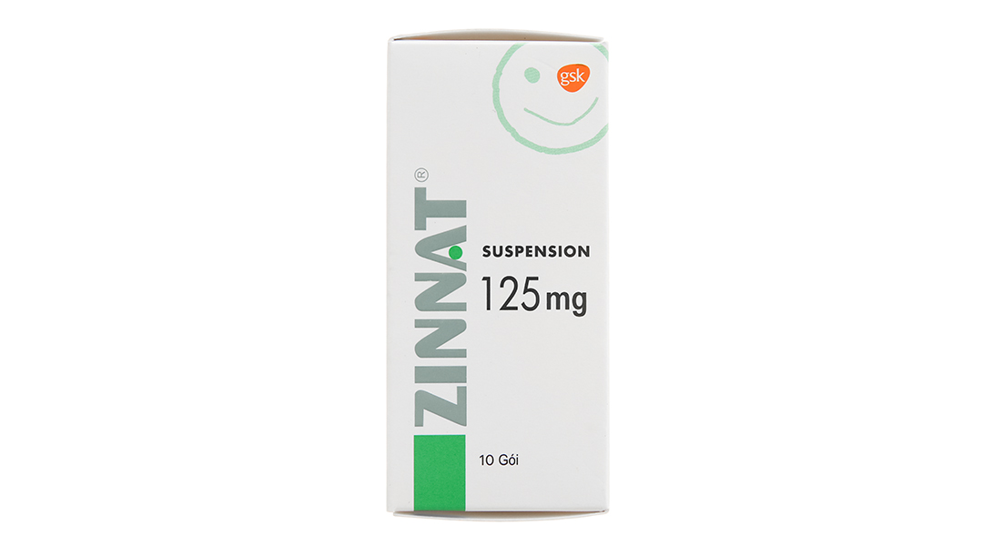 Cốm pha hỗn dịch uống Zinnat Suspension 125mg trị nhiễm khuẩn (10 gói x ...
