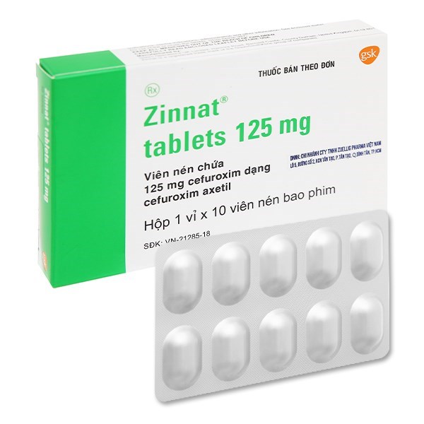 Zinnat Tablets 500mg trị nhiễm khuẩn (1 vỉ x 10 viên) - 09/2024 ...