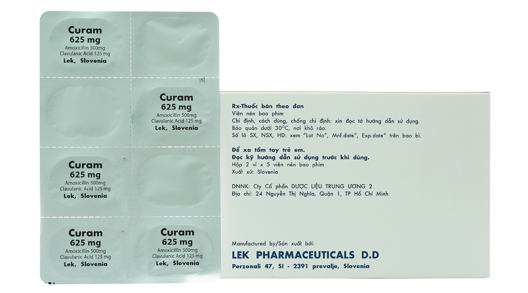 Curam 625mg trị nhiễm khuẩn (2 vỉ x 5 viên) - 08/2024 | nhathuocankhang.com