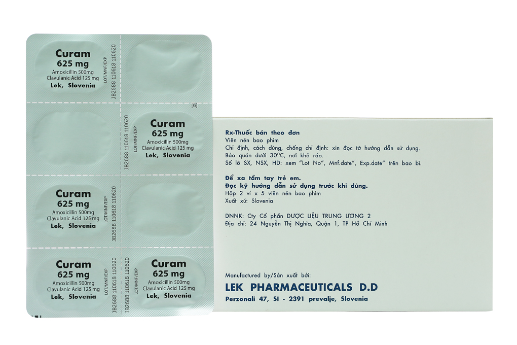 Thuốc kháng sinh Curam 625mg hộp 10 viên-Nhà thuốc An Khang