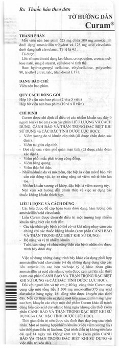 Curam 625mg trị nhiễm khuẩn (2 vỉ x 5 viên) 04/2023 - Nhathuocankhang.com