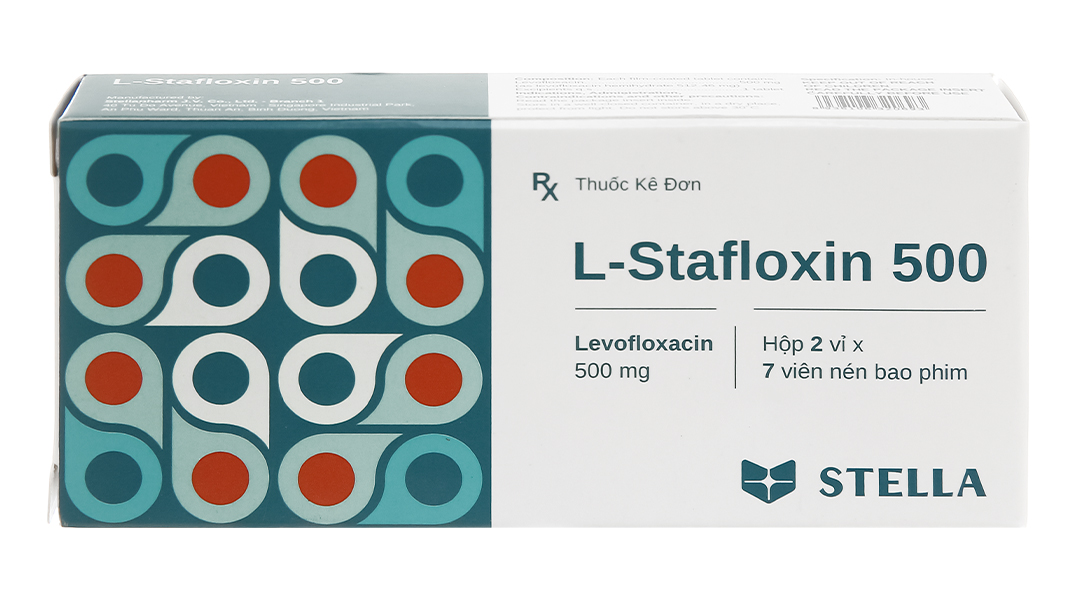 Thuốc kháng sinh L-Stafloxin 500mg hộp 14 viên-Nhà thuốc An Khang