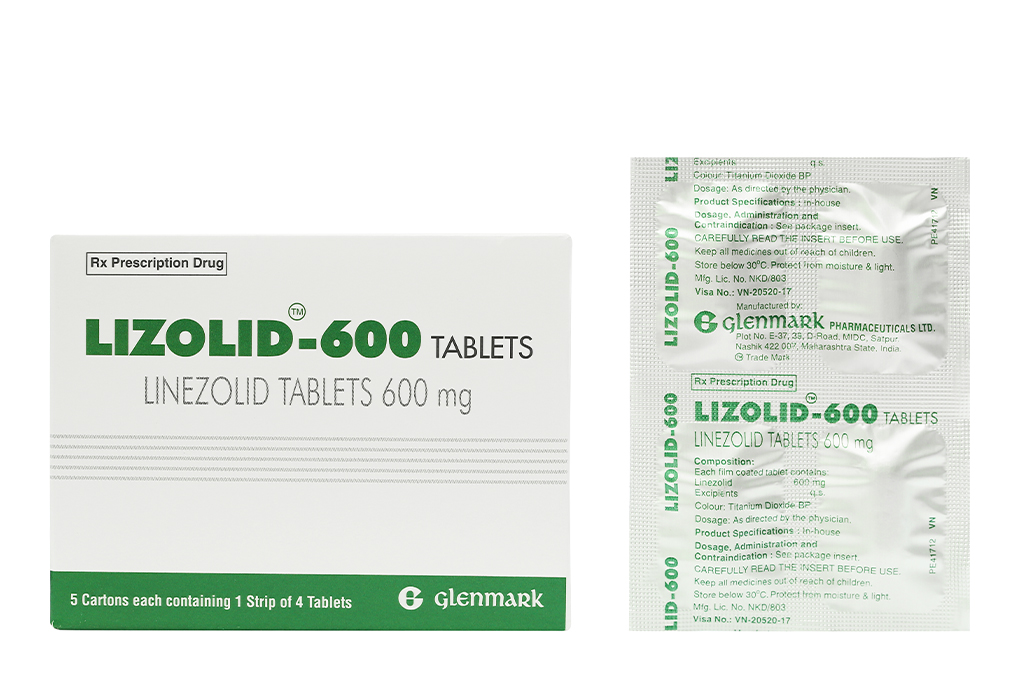 Lizolid-600 Tablets trị nhiễm khuẩn (1 vỉ x 4 viên) - 07/2024 ...