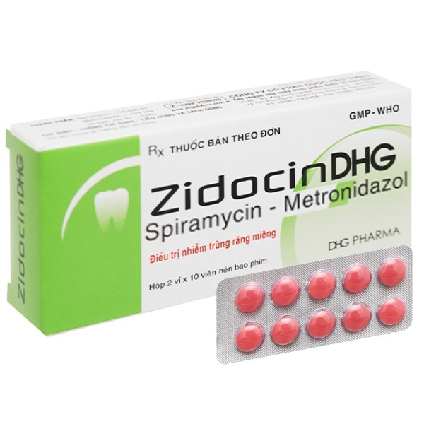 ZidocinDHG trị nhiễm trùng răng miệng cấp tính, mạn tính hoặc tái phát ...