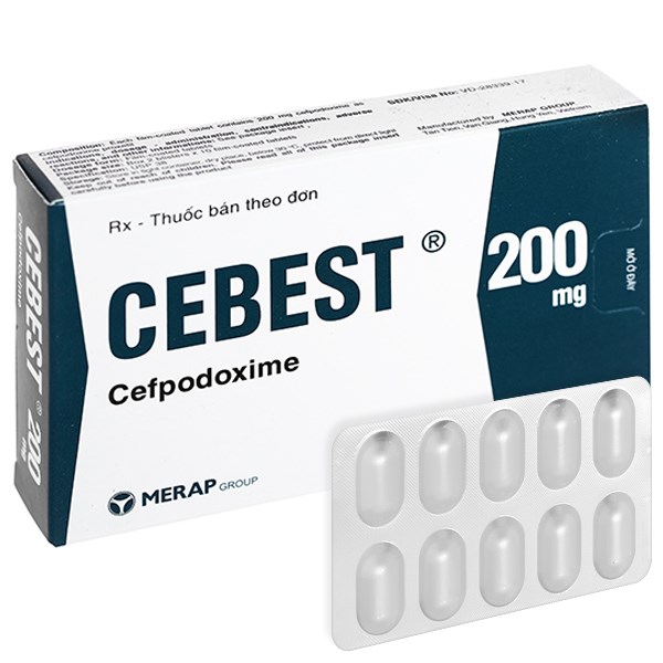Cebest 200mg trị nhiễm khuẩn từ nhẹ đến trung bình (2 vỉ x 10 viên ...