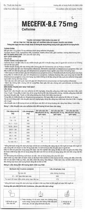 Thuốc Mecefix-B.E 1.5g hộp 20 gói-Nhà thuốc An Khang