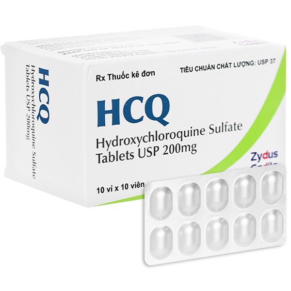 HCQ 200mg trị sốt rét cấp, lupus ban đỏ và viêm khớp dạng thấp (10 vỉ x ...