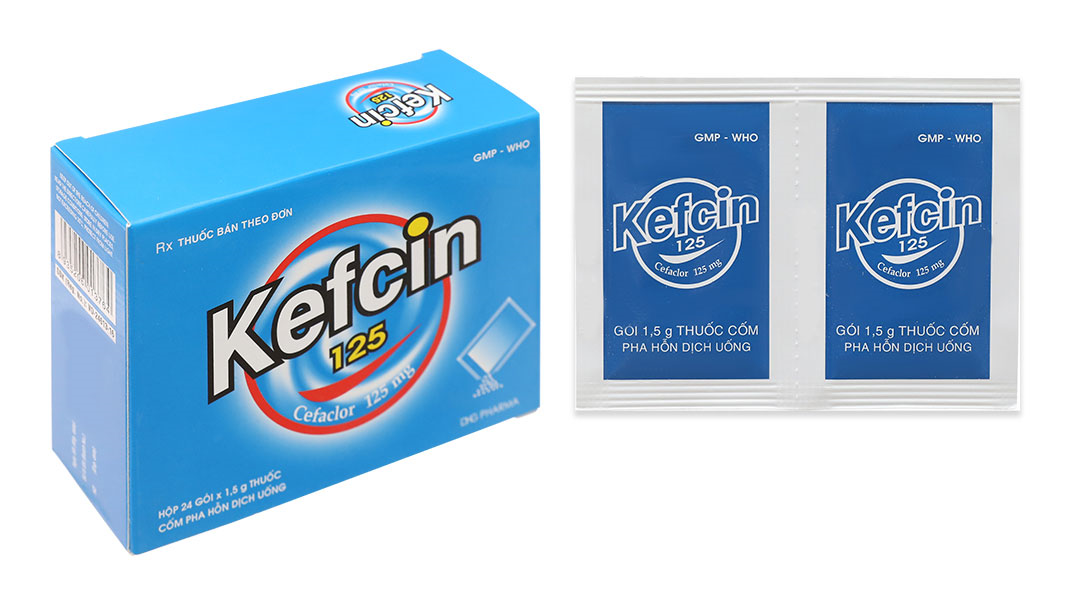 Cốm pha hỗn dịch uống Kefcin 125 trị nhiễm khuẩn (24 gói x 1.5g) - 08/ ...