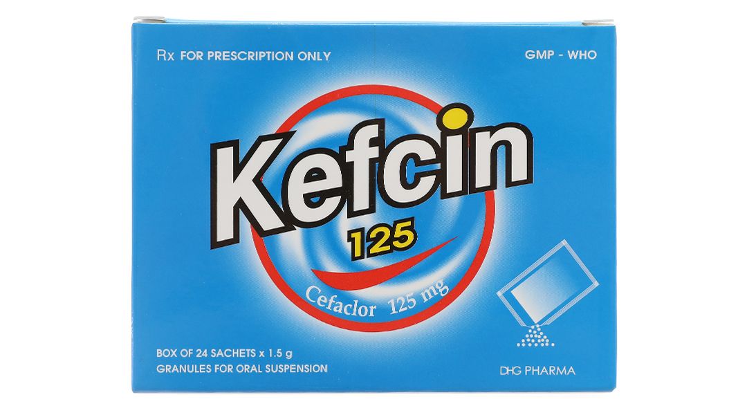 Cốm pha hỗn dịch uống Kefcin 125 trị nhiễm khuẩn (24 gói x 1.5g) - 08/ ...