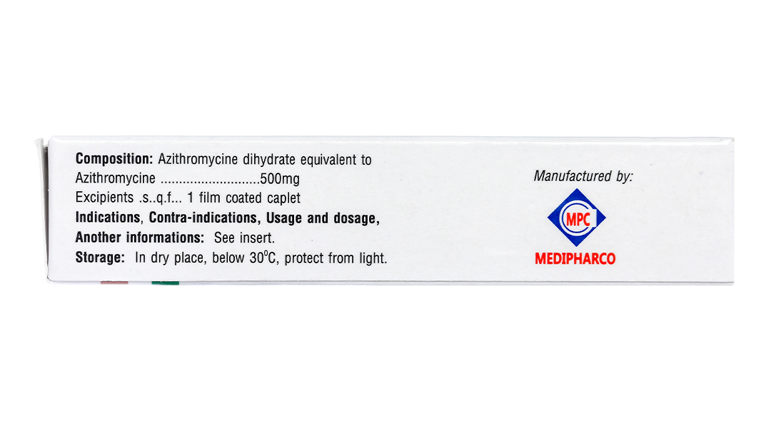 Azibiotic 500 trị nhiễm khuẩn (2 vỉ x 3 viên) - 05/2024 ...