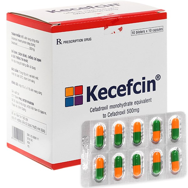 Kecefcin 500mg trị nhiễm khuẩn nhẹ và trung bình (10 vỉ x 10 viên) - 11 ...