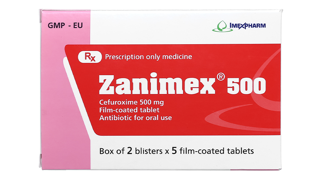 Zanimex 500 trị nhiễm khuẩn (2 vỉ x 5 viên) - 08/2024 | nhathuocankhang.com