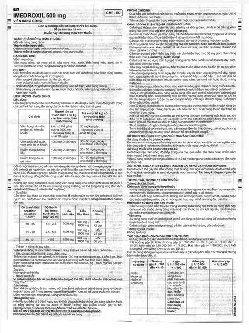 Imedroxil 500mg điều trị nhiễm khuẩn - Nhà thuốc An Khang