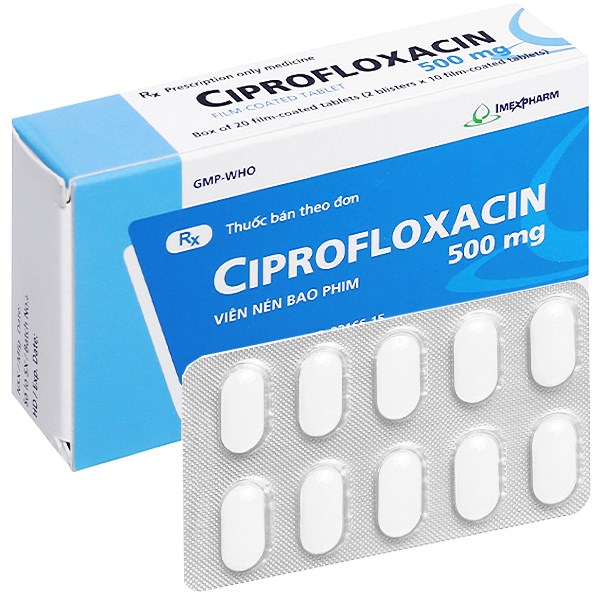 Ciprofloxacin 500mg Imexpharm trị nhiễm khuẩn (2 vỉ x 10 viên) - 09/ ...