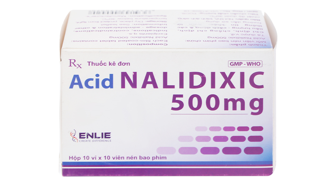 Acid Nalidixic Becamex 500mg trị nhiễm khuẩn (10 vỉ x 10 viên) 03/2023 ...