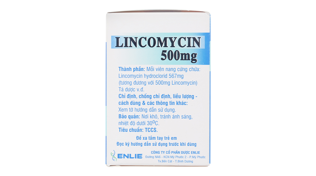 Lincomycin Enlie 500mg trị nhiễm khuẩn (10 vỉ x 10 viên) - 08/2024 ...