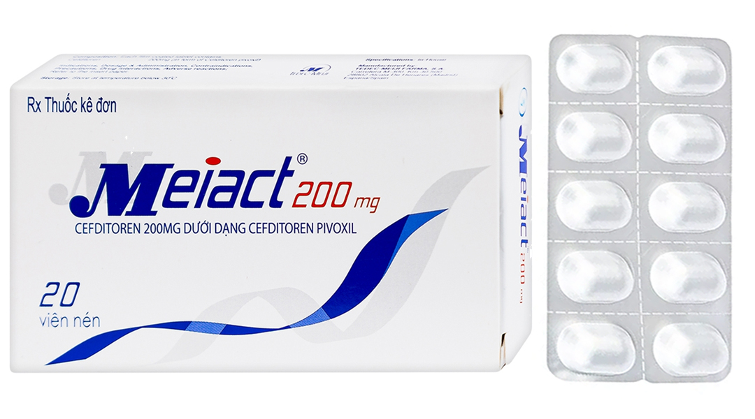 Meiact 200mg hộp 20 viên kháng sinh trị nhiễm khuẩn-Nhà thuốc An Khang