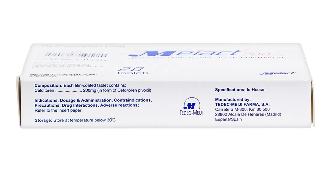 Meiact 200mg hộp 20 viên kháng sinh trị nhiễm khuẩn-Nhà thuốc An Khang