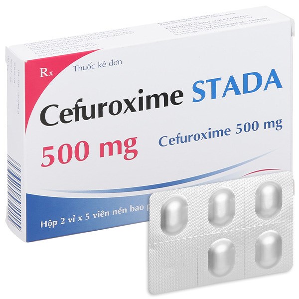 Cefuroxime Stada 500mg trị nhiễm khuẩn (2 vỉ x 5 viên) - 11/2024 ...