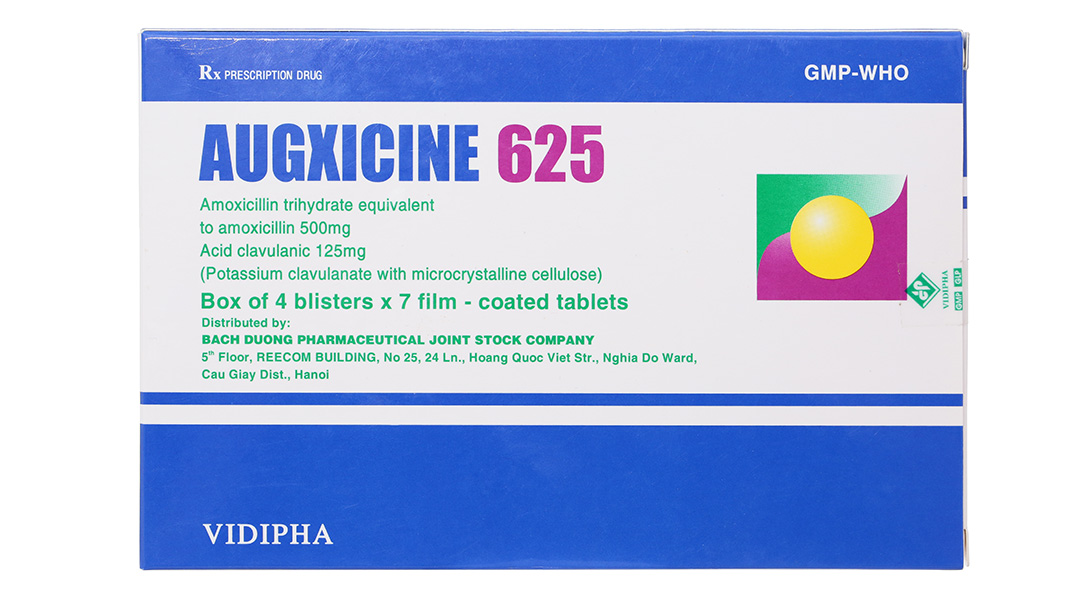 Augxicine 625 trị nhiễm khuẩn (4 vỉ x 7 viên) - 08/2024 ...