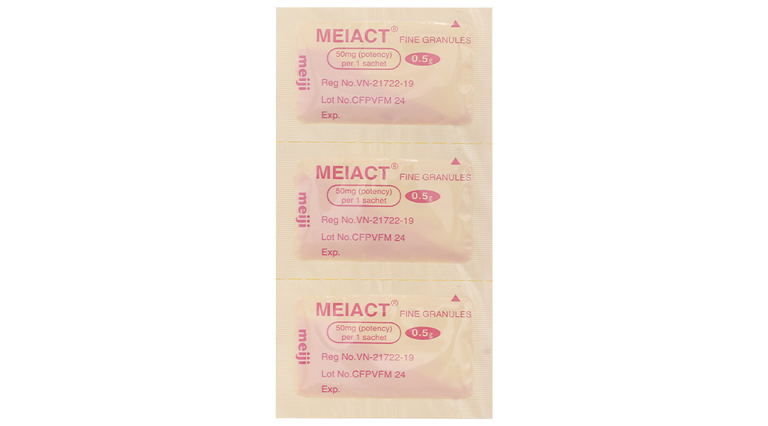 Thuốc bột Meiact Fine Granules 50mg trị nhiễm khuẩn (21 gói x 0.5g ...