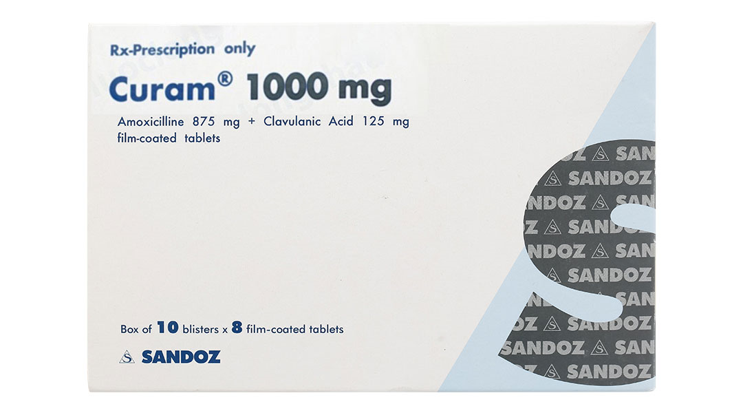 Curam 1000mg trị nhiễm khuẩn (10 vỉ x 8 viên) - 08/2024 ...