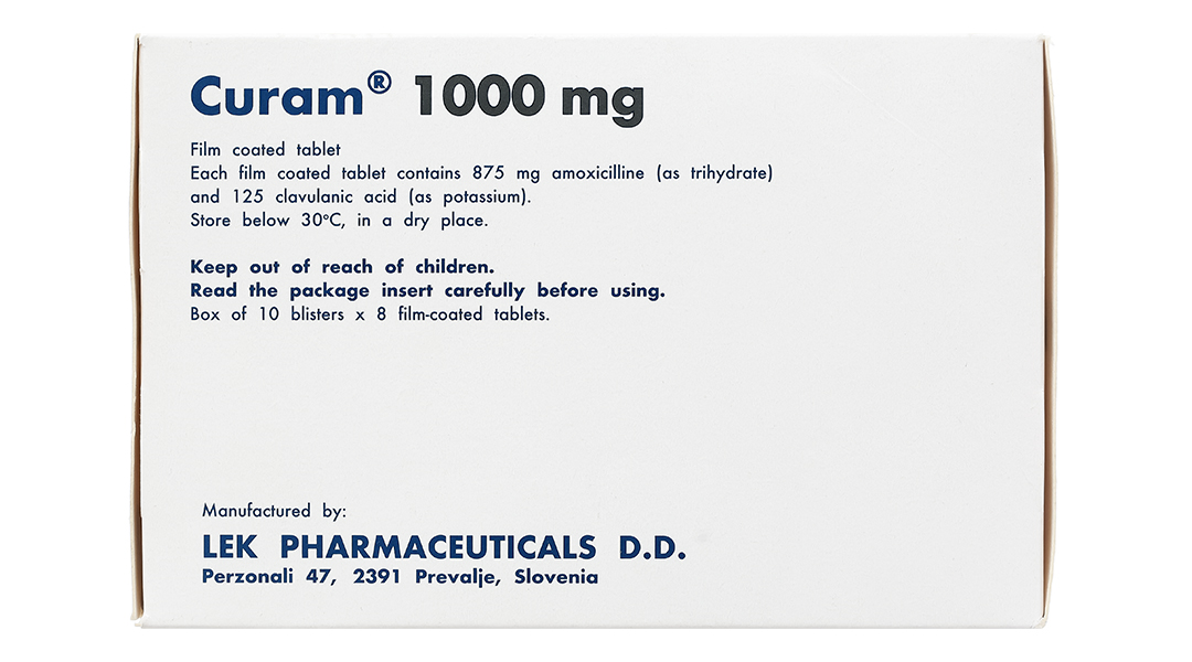 Curam 1000mg trị nhiễm khuẩn (10 vỉ x 8 viên) - 08/2024 ...